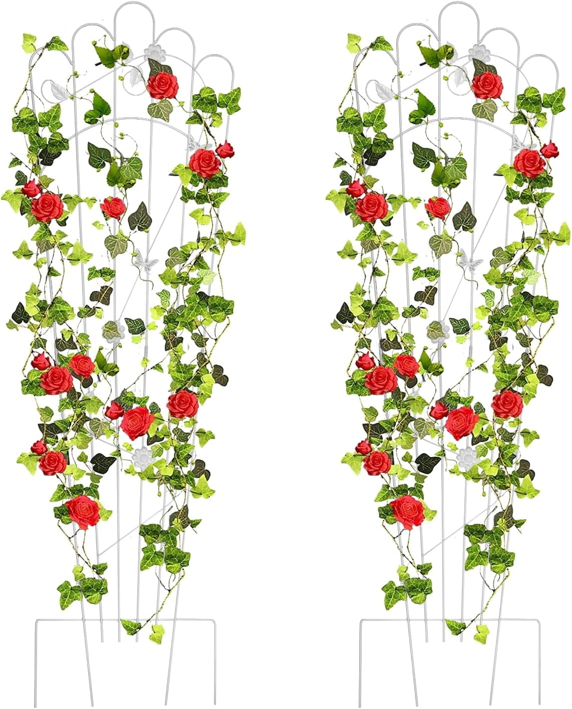 SNYNUXX 2 Pack 60 Inch Detachable Trapezoidal Garden Trellis for ...