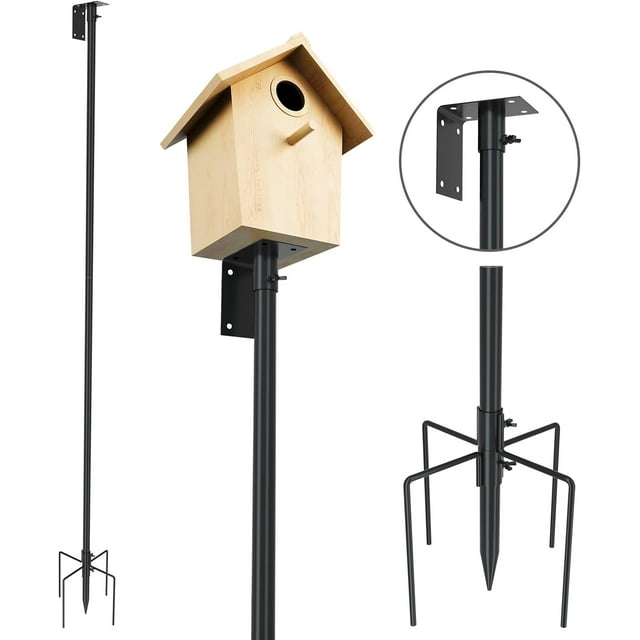 SNYNUXX Easy To Assemble Hummingbird Bird Feeder Post, Black - Walmart.com