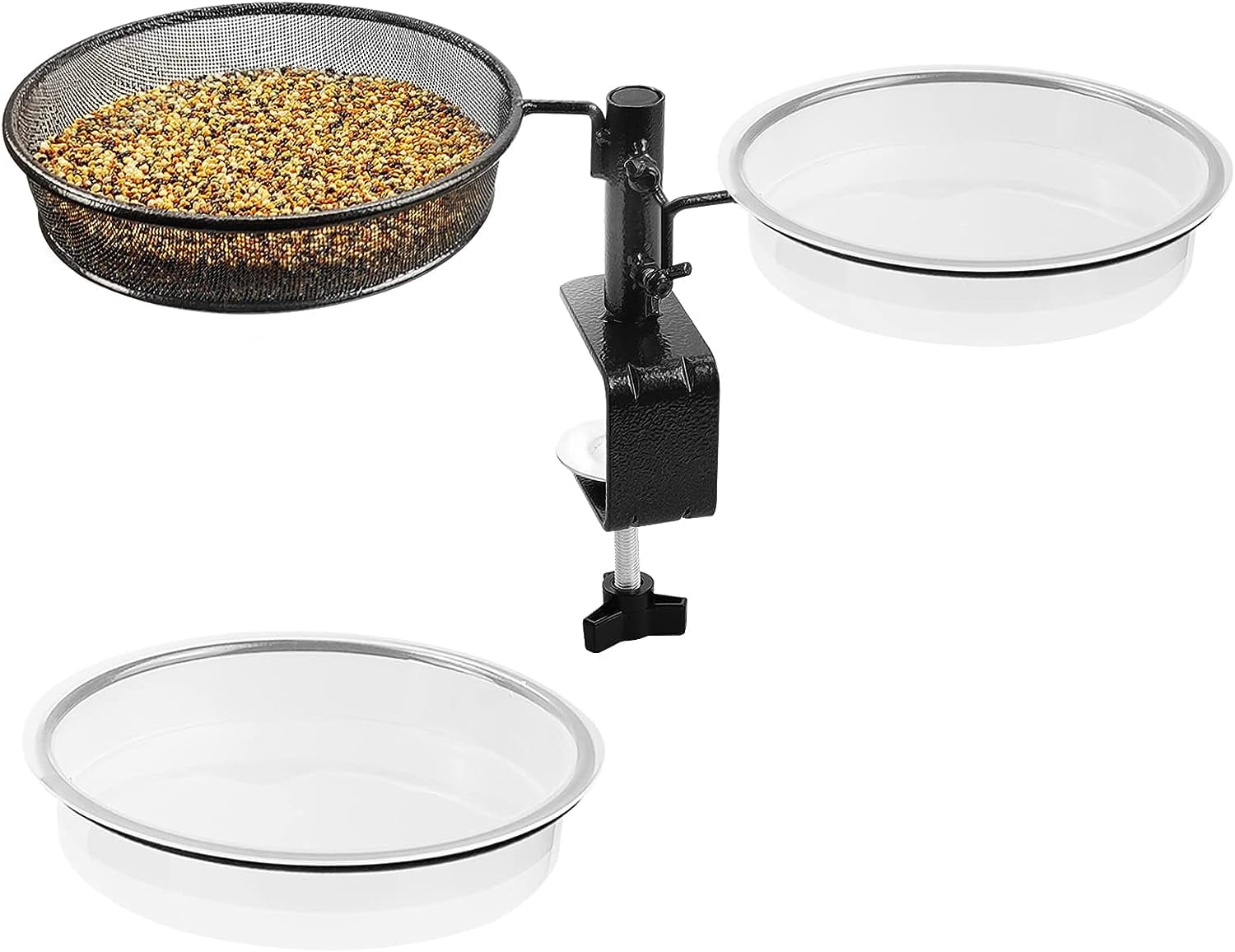 "SNYNUXX Deck Bird Feeders, Dual Use Bronze Feeder with 360° Rotating ...