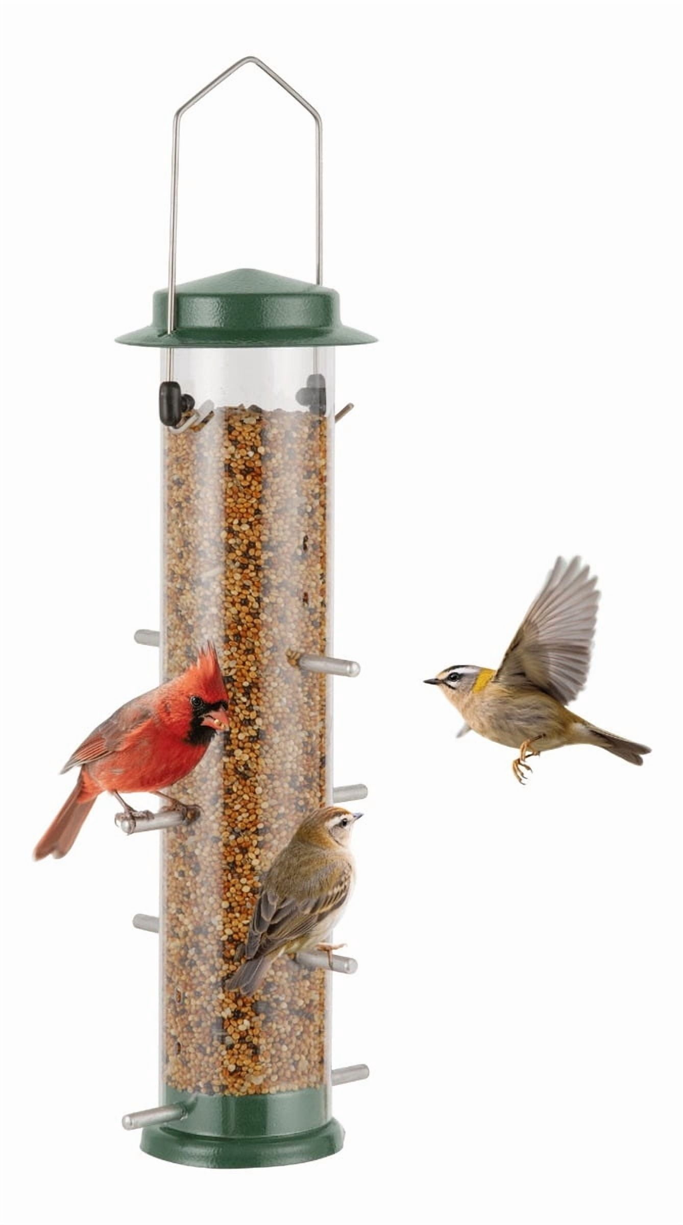 SNYNUXX Finch Bird Feeder Hanging Metal Thistle Seed Feeder with 8 ...