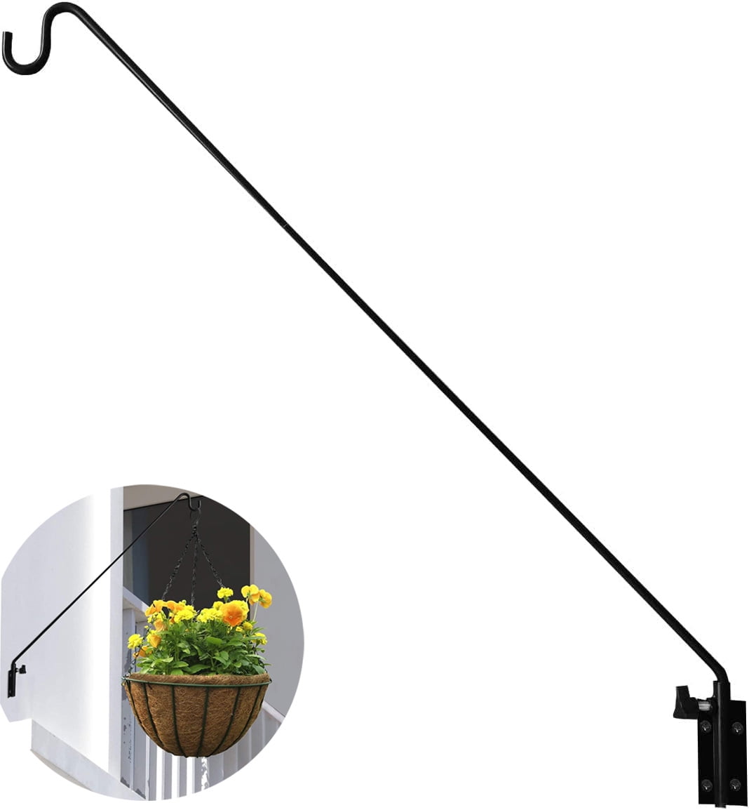 SNYNUXX Heavy Duty Extended Reach Wall Mounted Deck Hook Wall Pole ...