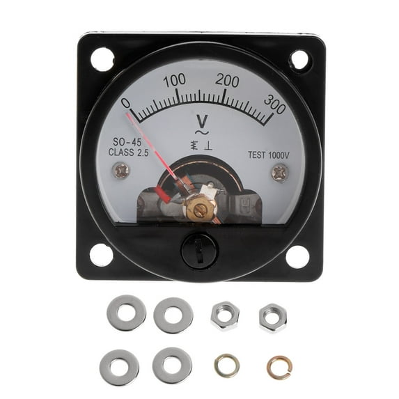 AC 0-300V Analog Meter Voltmeter SO-45 with Clear Scale for Measuring ...