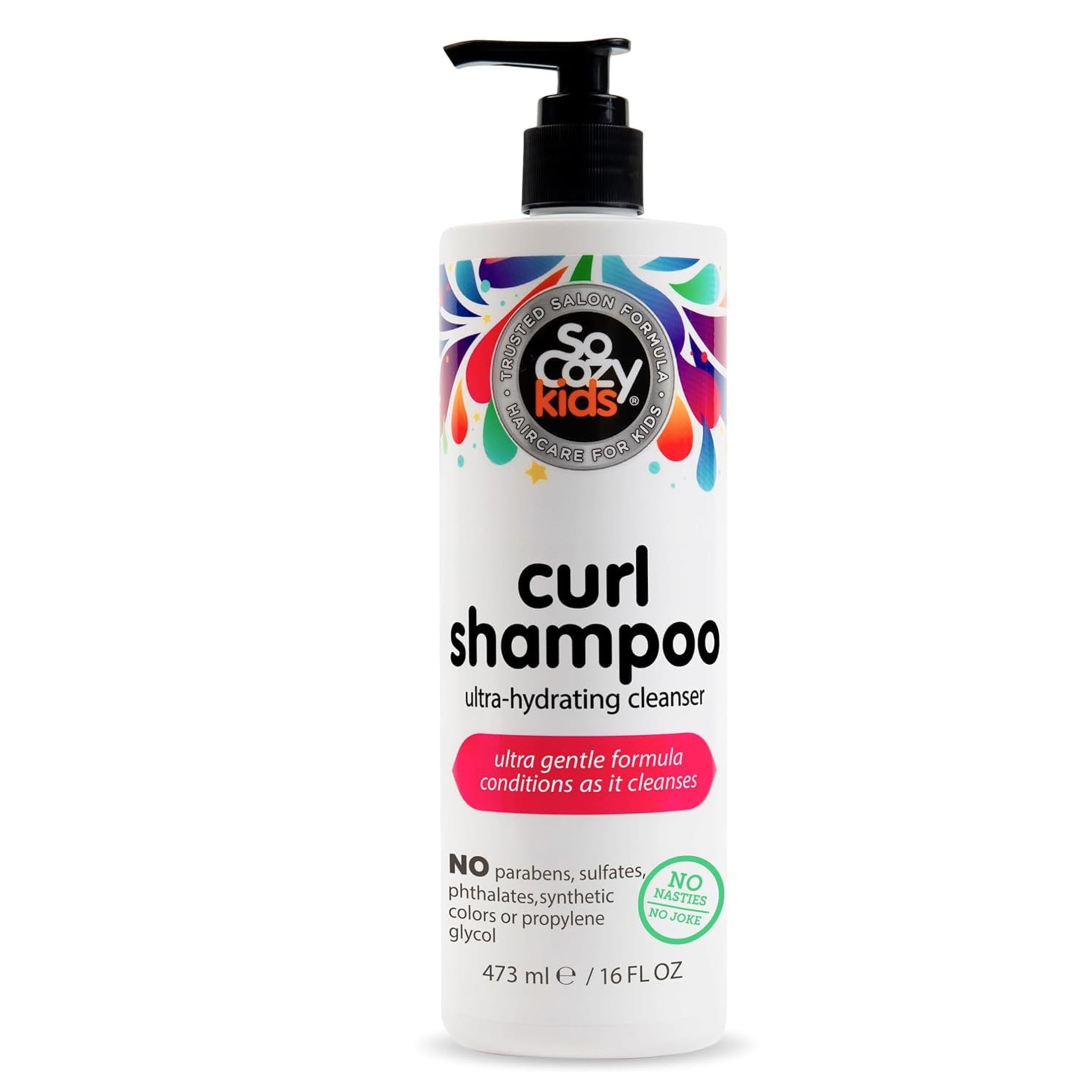 SoCozy Curl Shampoo 16oz, Hydrating Curl Hair Cleanser with Plum Seed ...