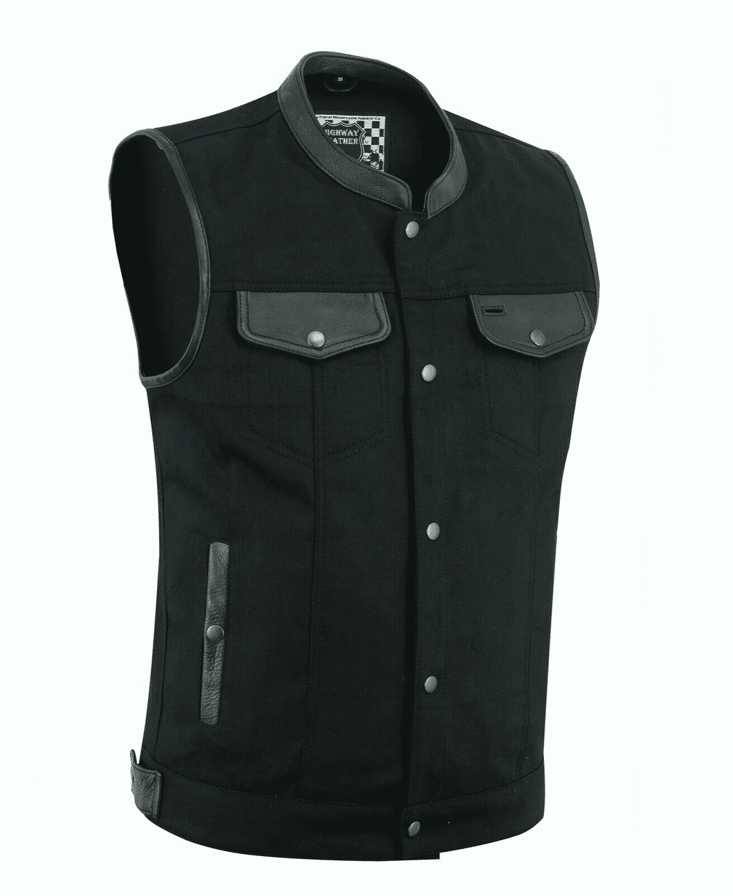 SOA Biker Denim Club Style Anarchy Vest with Ammo pockets - Walmart.com