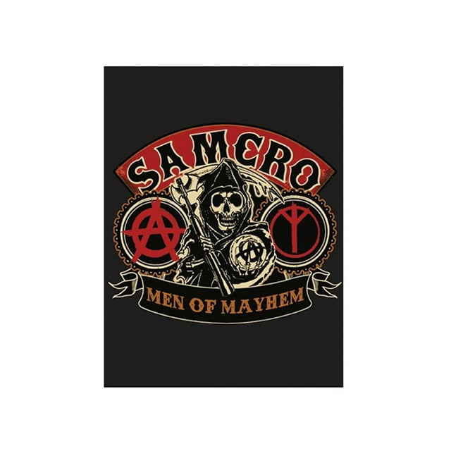 SOA Sons of Anarchy Men of Mayhem Velour Light Weight 60" x 80 ...