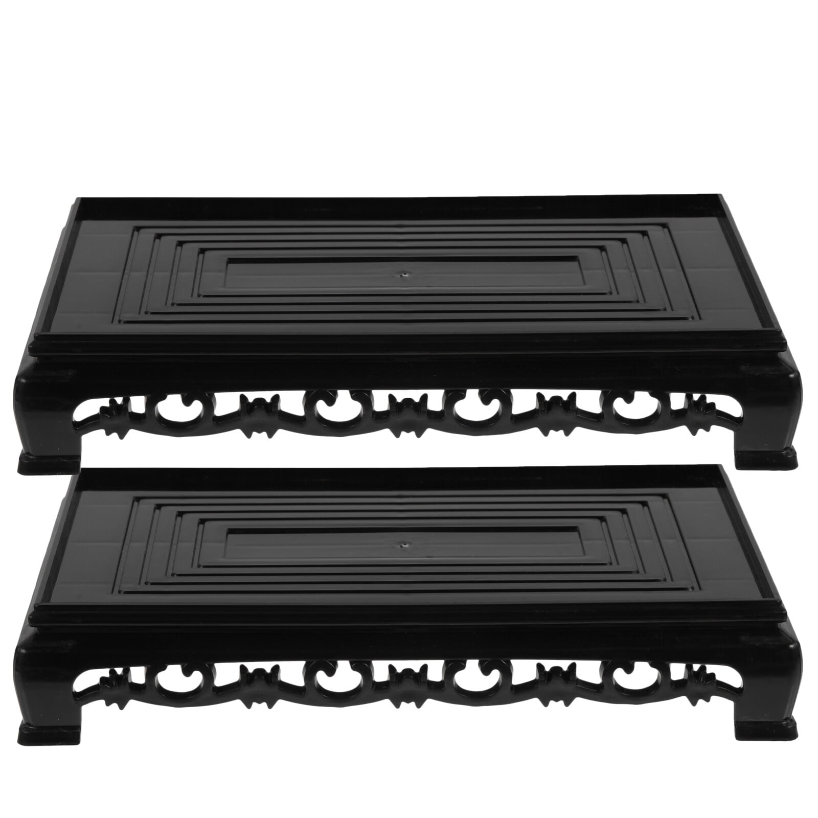 SOAC 8.5" x 5.3" x 1.6" Plastic Plant Riser Plant Stand (2 Count ...