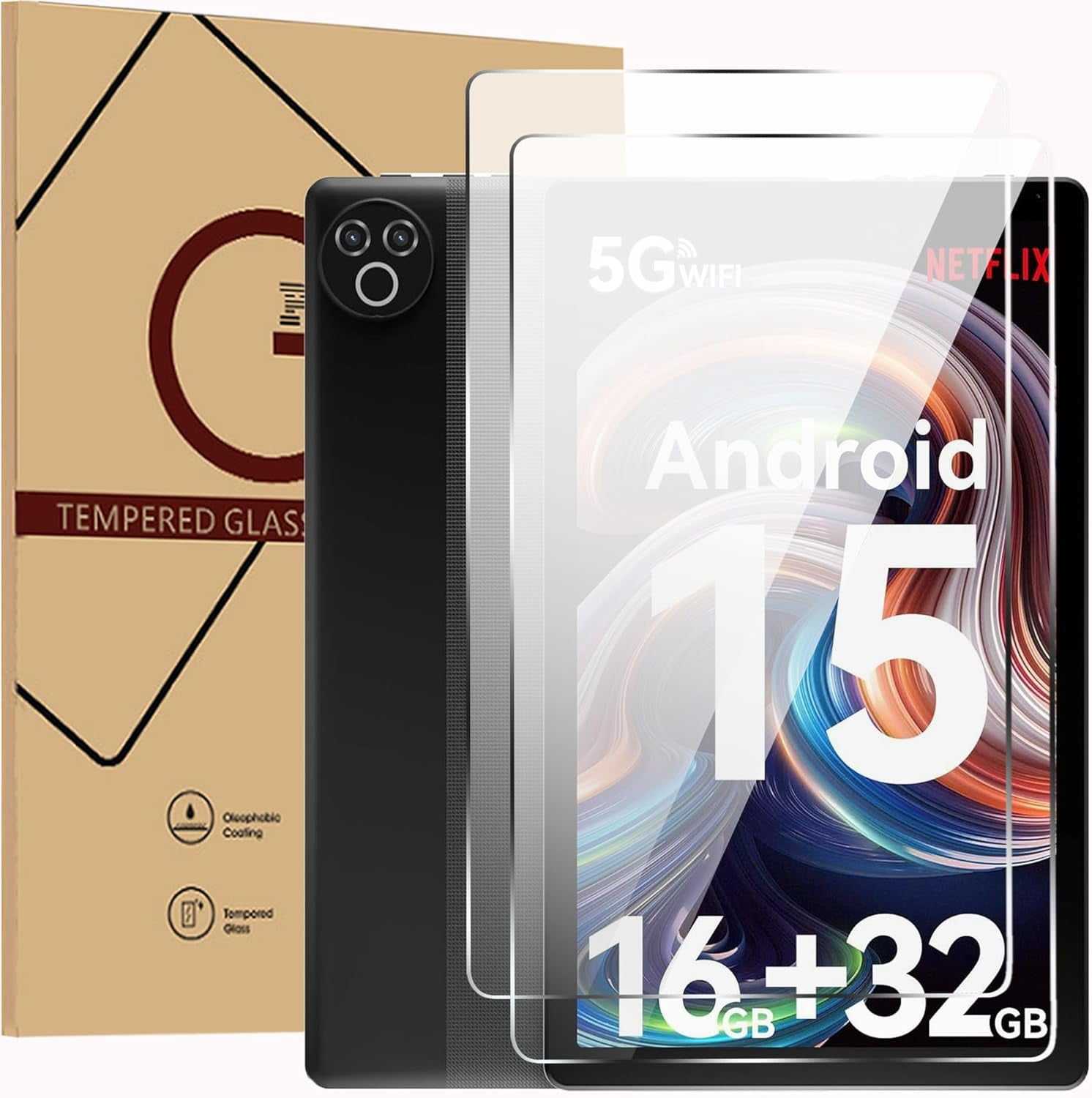 SOATUTO 2-Pack Screen Protector for Evermyth Android 15 Tablet 10 inch ...