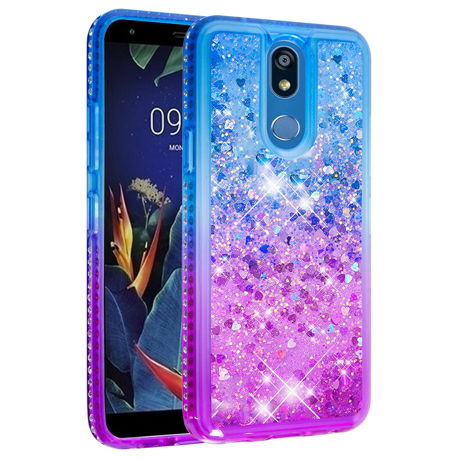 SOATUTO For LG K40 Case LG Solo Lte Case Sparkle Glitter Flowing Liquid ...