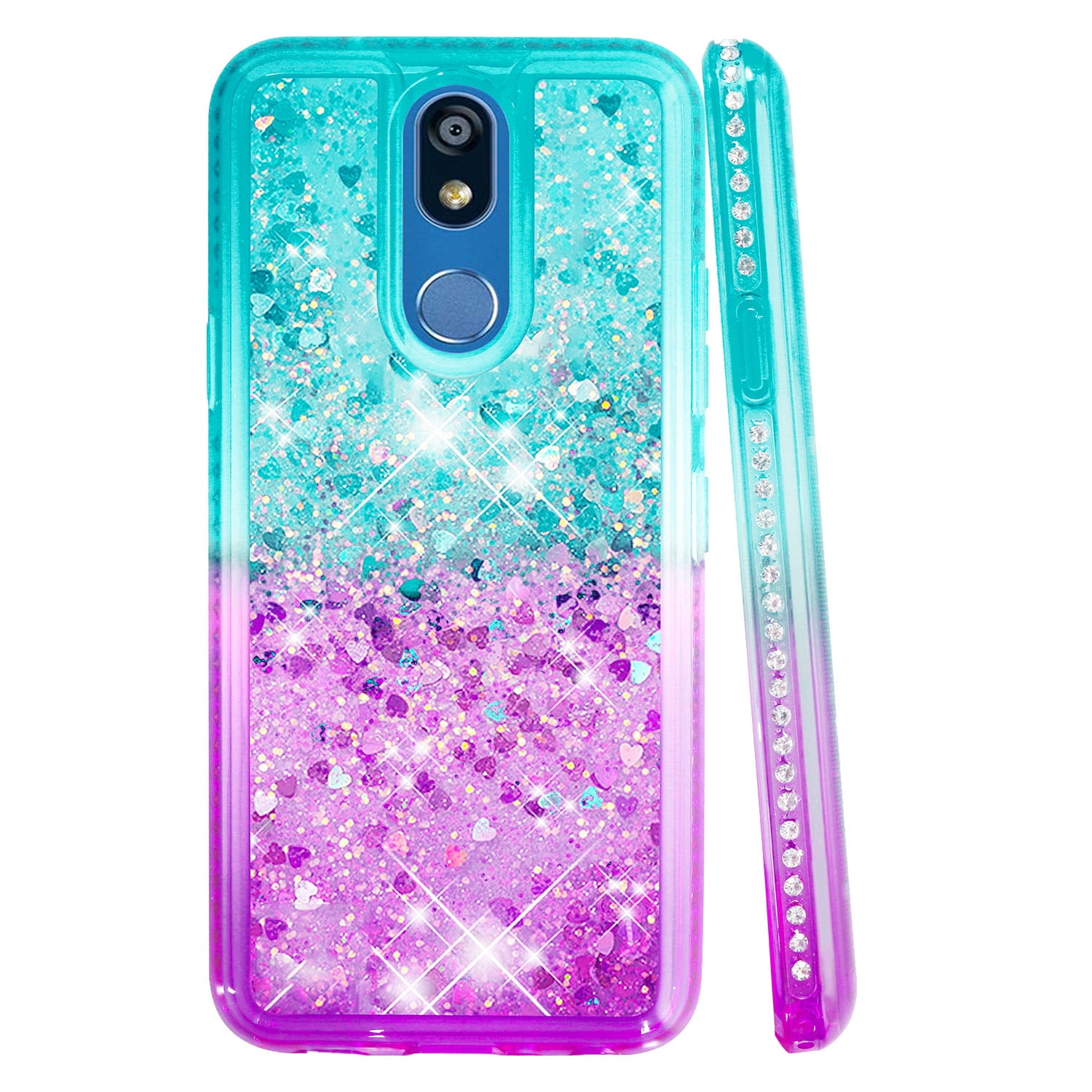 SOATUTO For LG K40 Case LG Solo Lte Case Sparkle Glitter Flowing Liquid ...