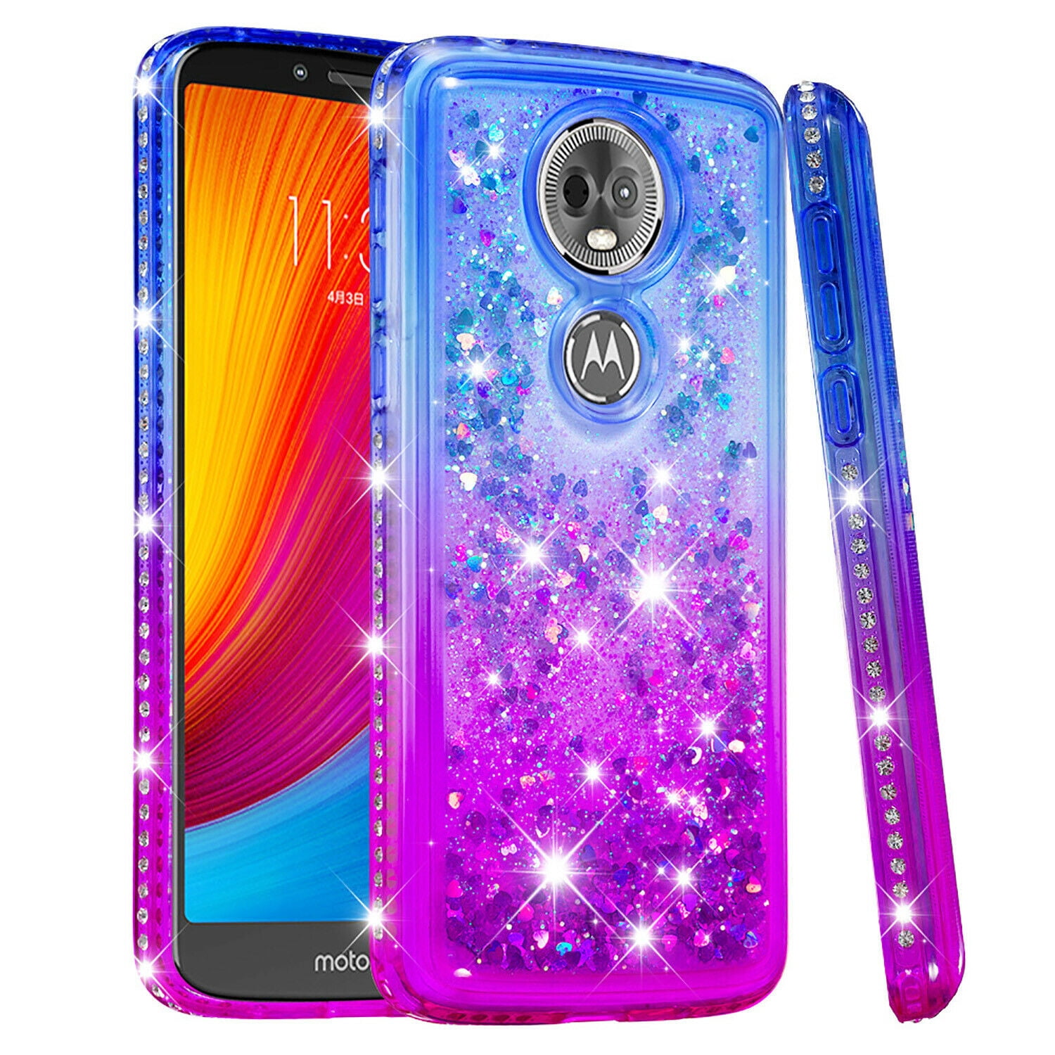 SOATUTO For Motorola E5 Plus Case Moto E5 Supra Glitter Case Sparkle ...