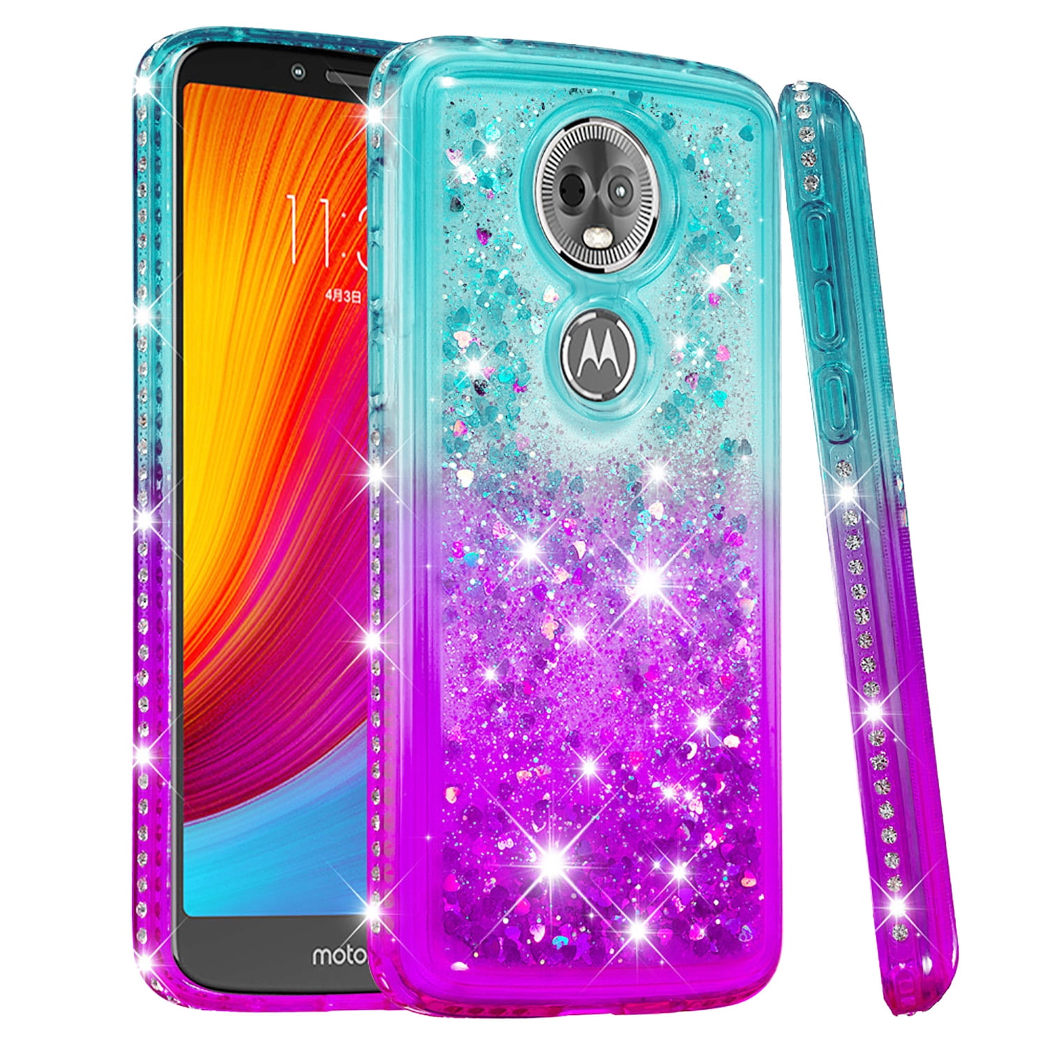 SOATUTO For Motorola E5 Plus Case Moto E5 Supra Glitter Case Sparkle ...