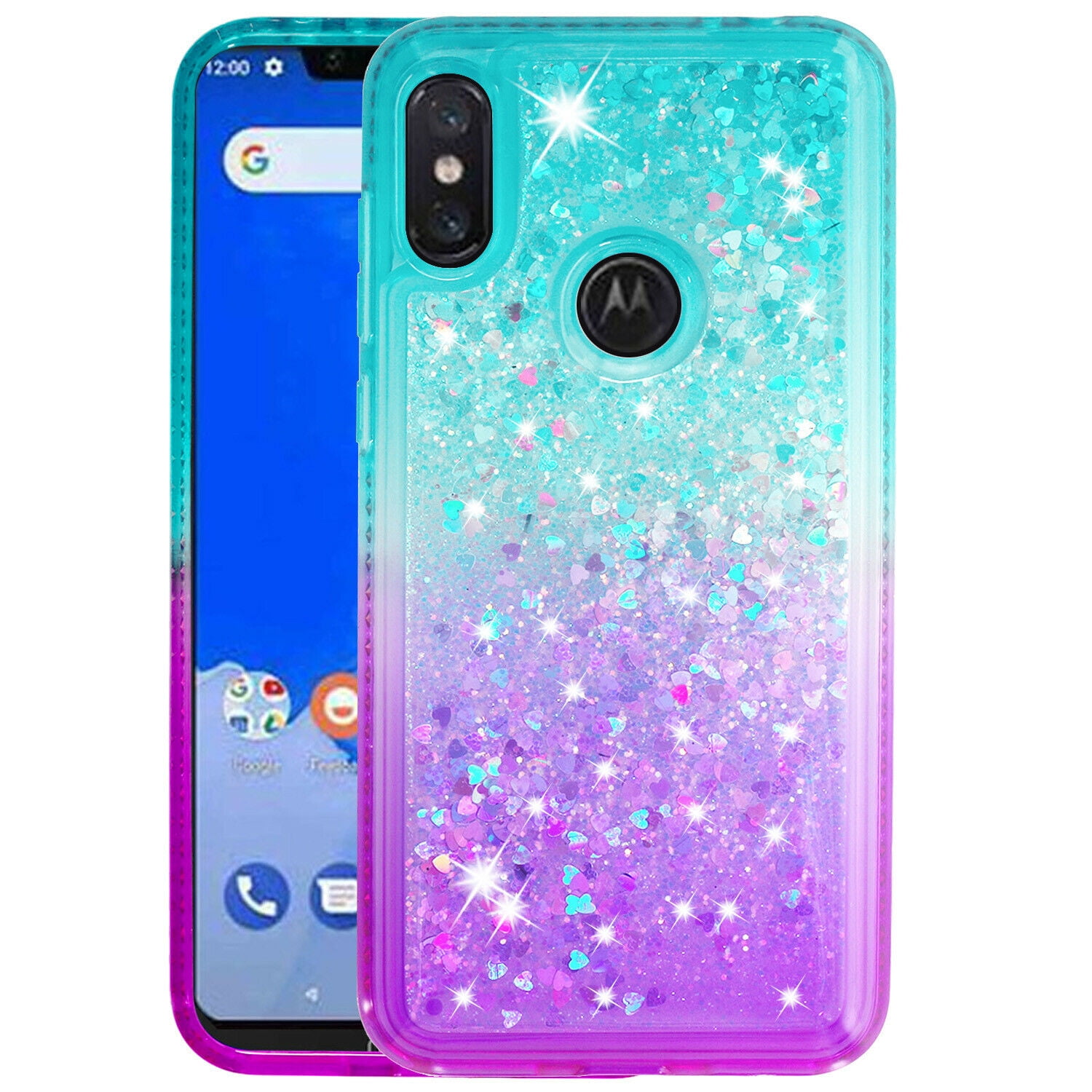 SOATUTO For Motorola One Power (P30 Note) Case Glitter Case Sparkle ...