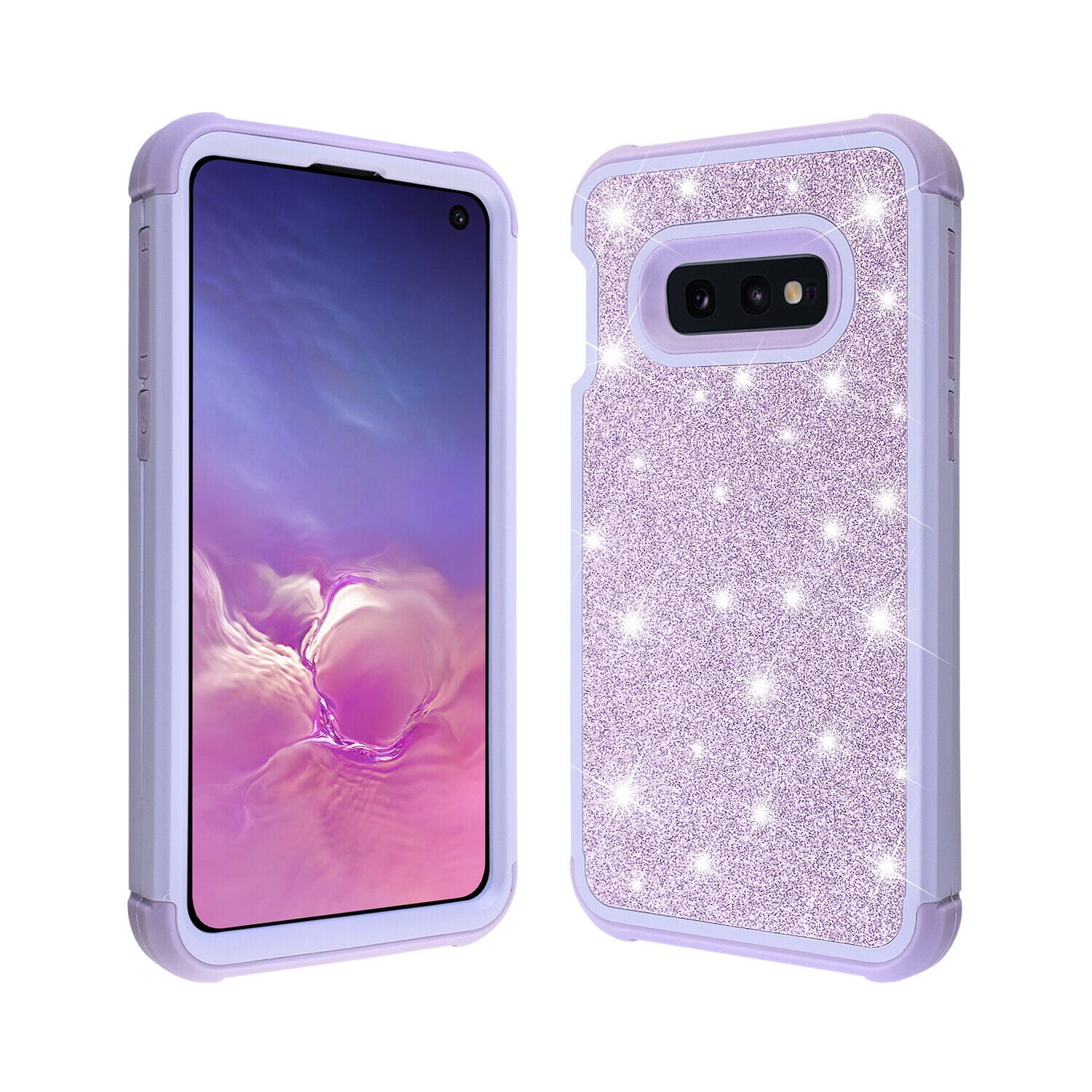 SOATUTO For Samsung S10e Case Heavy Duty Full-Body Defender Protective Bling Glitter Sparkle ...