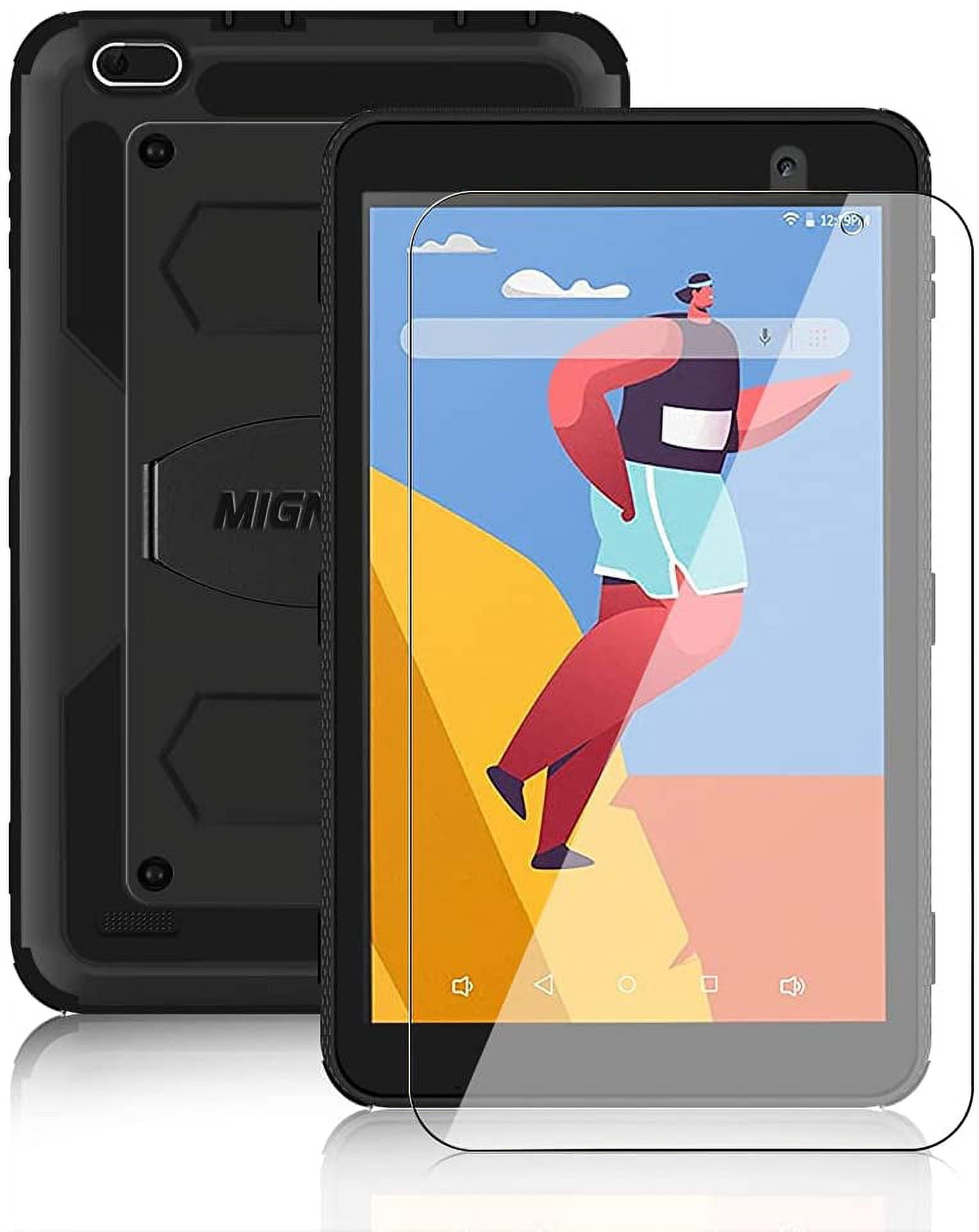 SOATUTO for Vankyo S8 Drangon Touch Y80 Tab Case with Screen Protector Rugged Hybrid Case Built ...