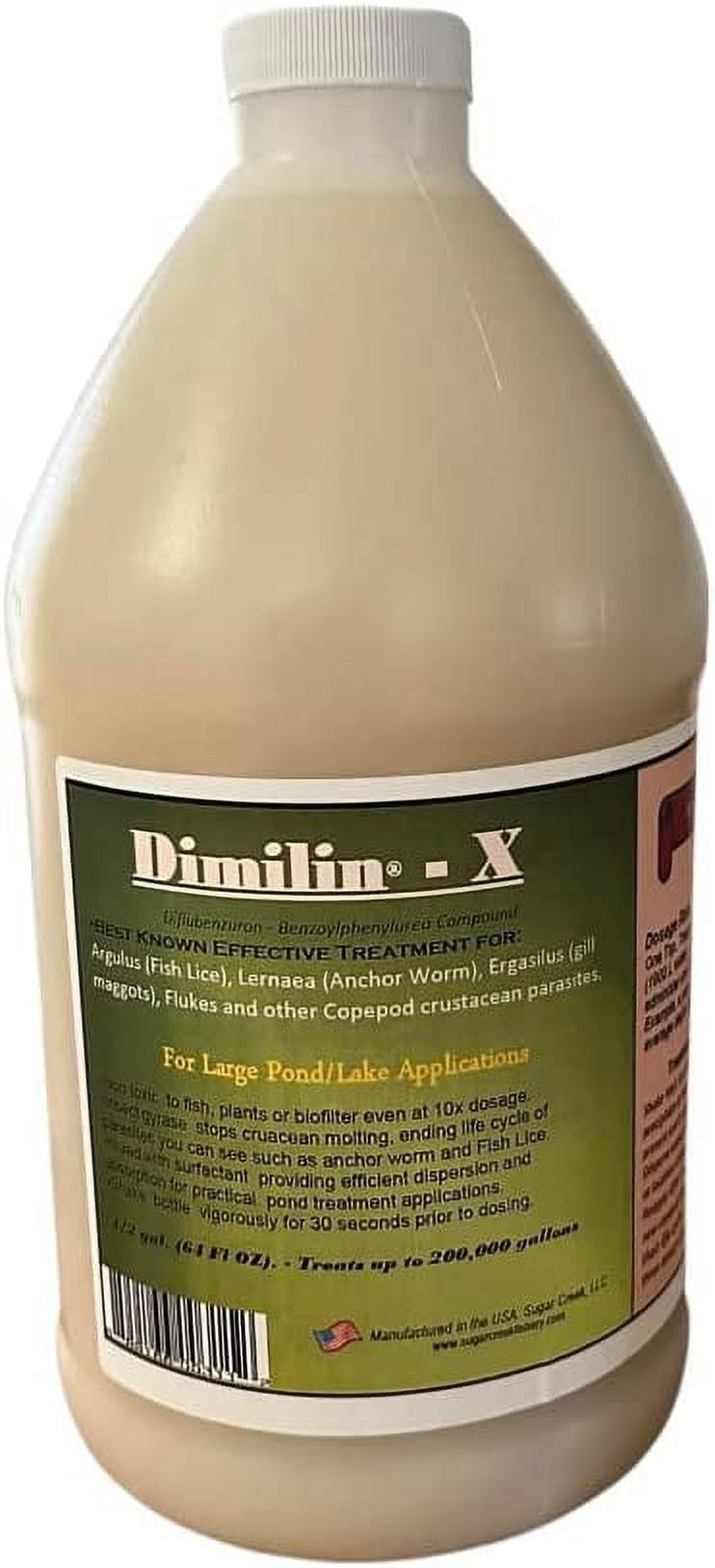 SOBAKEN Dimilin-X Koi & Goldfish Treatmen 1/2 Gallon Anchor Worm Fish ...