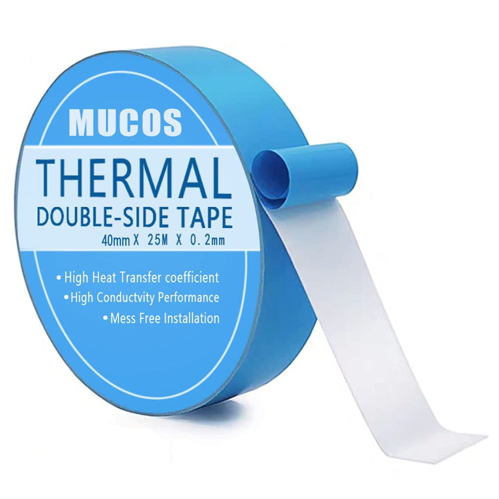 SOBEIT Thermal Tape, 40 RRF12 mm x 25M x 0.2mm Double Side Adhesive ...