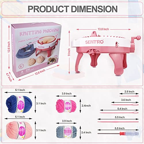 SOBOANT SENTRO Knitting Machine, Knitting Machine 48 Needles, Knitting ...