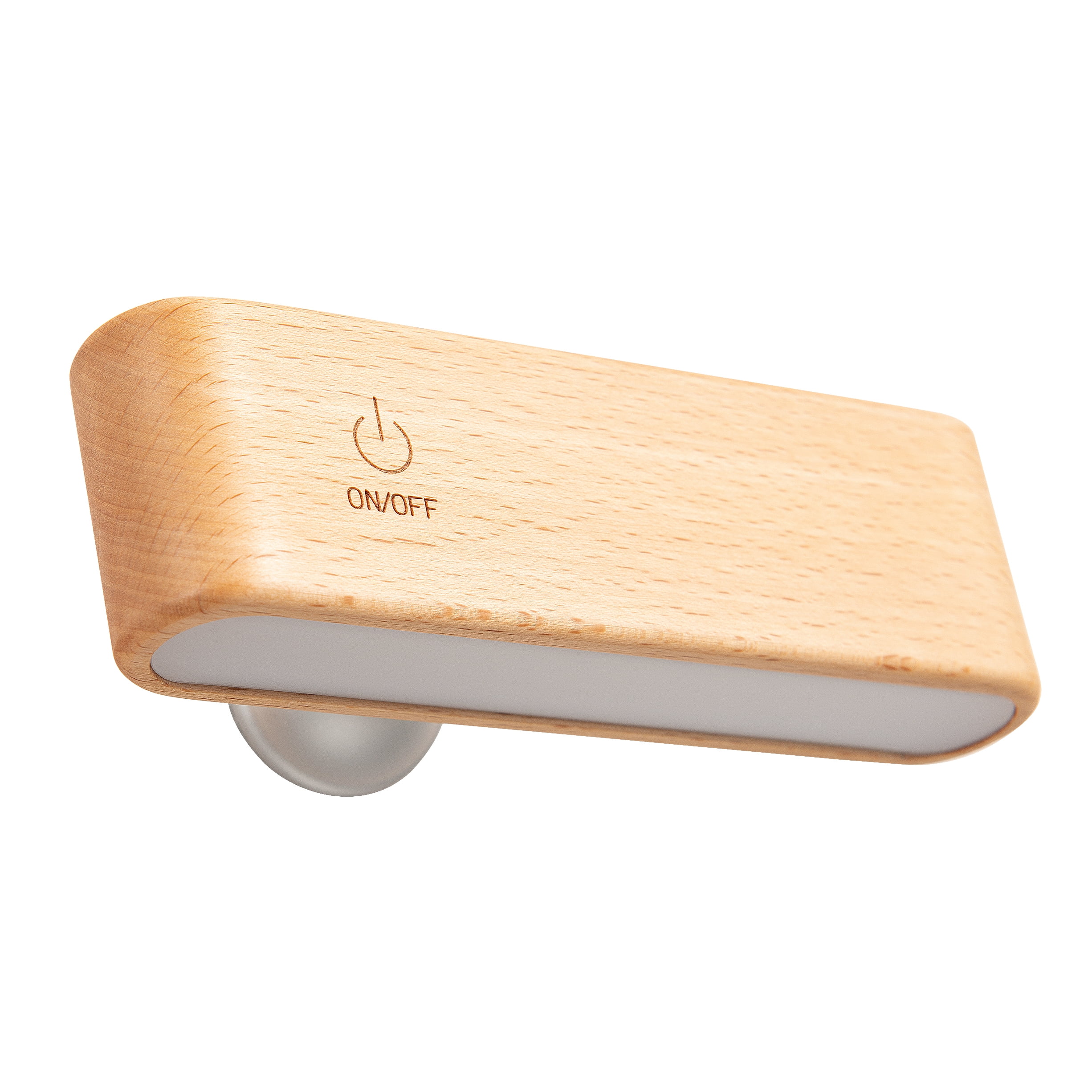 SOBUTY Wall Lamps Wood Rechargeable Magnetic 360° Rotate Nightstand ...