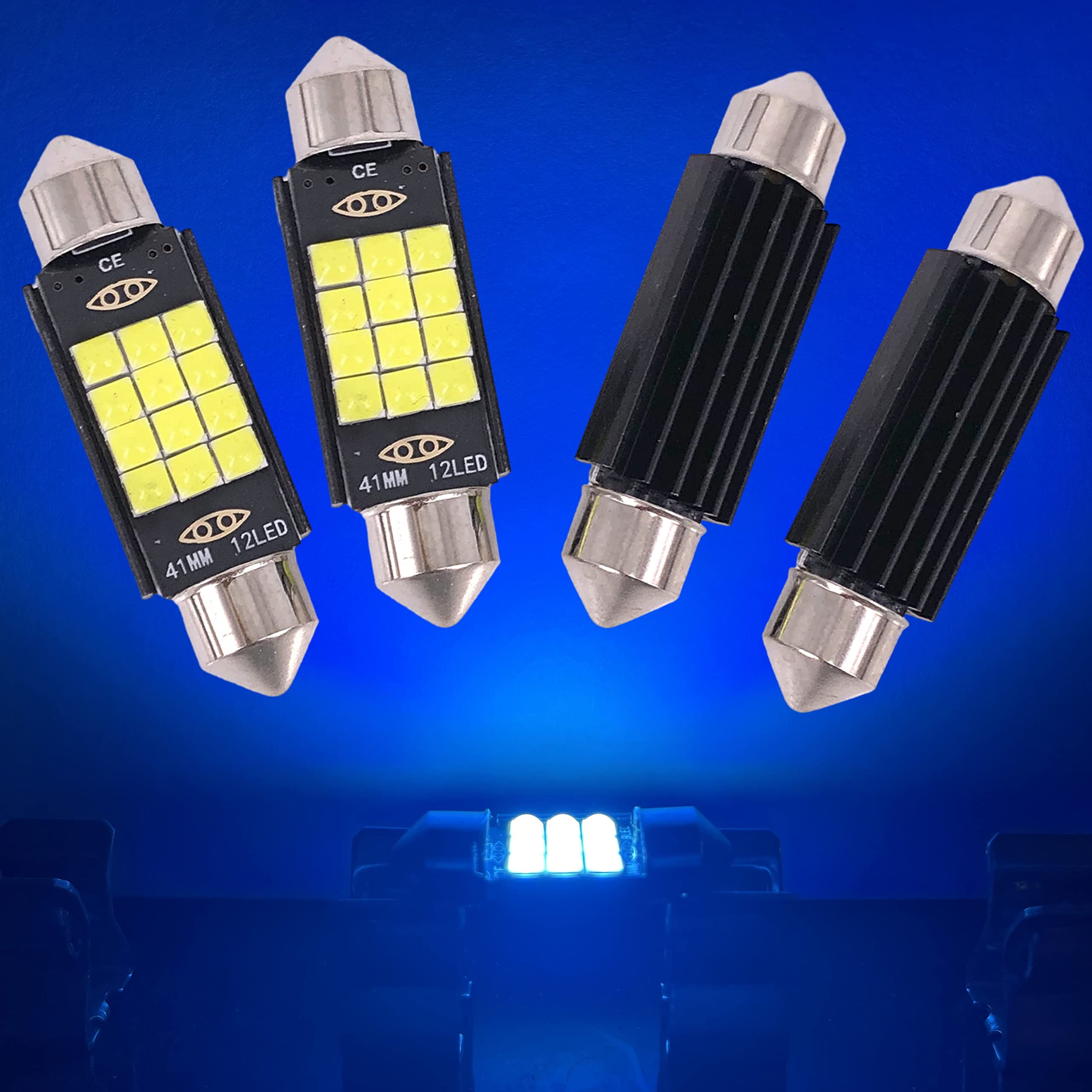 SOCAL-LED LIGHTING 41mm Festoon LED Bulb Canbus Super Bright 3030 Chipset Car Interior Dome ...