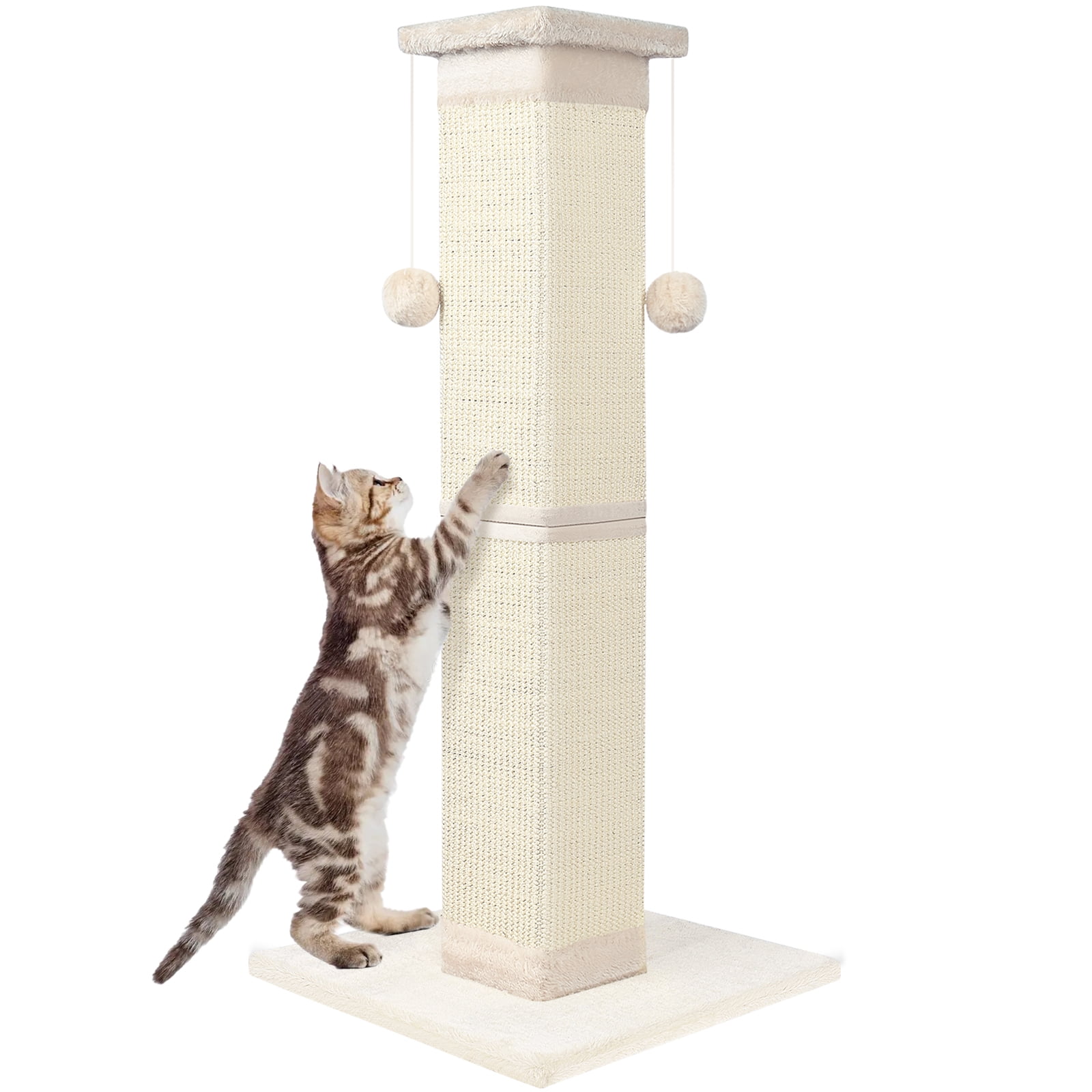 SOCATER Cat Scratching Post 33 Inch Nature Sisal Cat Scratch Post for ...