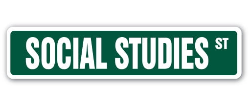 SOCIAL STUDIES Street Sign Decal teacher course educator school civics ...