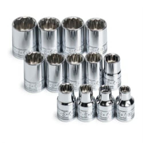 SOCKET SET 3/8IN. DRIVE 13PC METRIC STD 12 POINT - Walmart.com