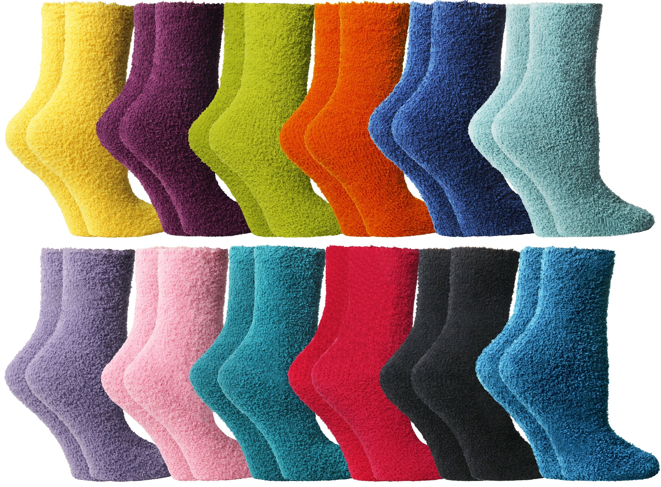 SOCKS'NBULK 12 Pack Womens Wholesale Bulk Warm And Cozy Fuzzy Socks ...