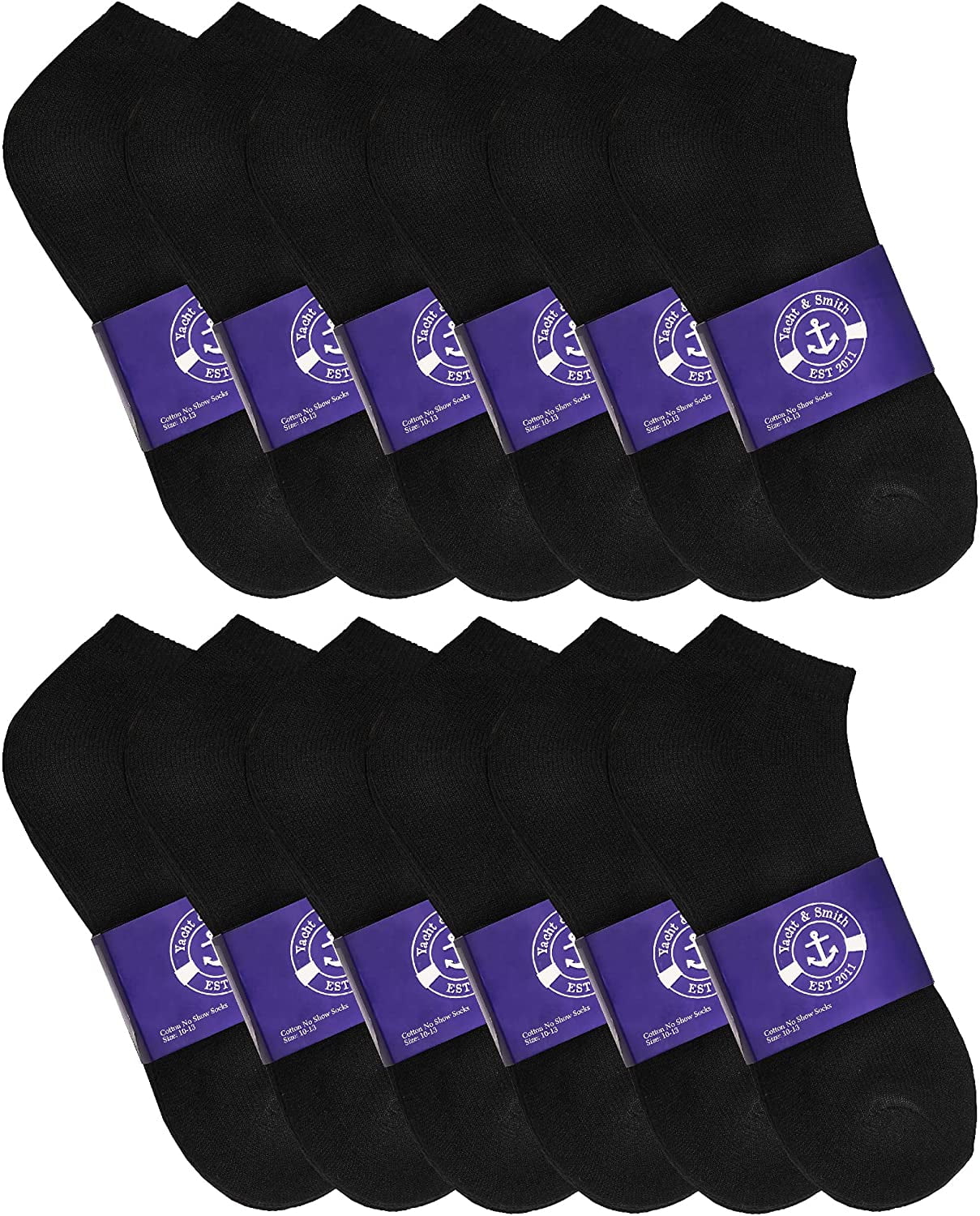 SOCKS'NBULK 12 Pairs of Cheap Lightweight Low Cut Ankle Socks for Men ...