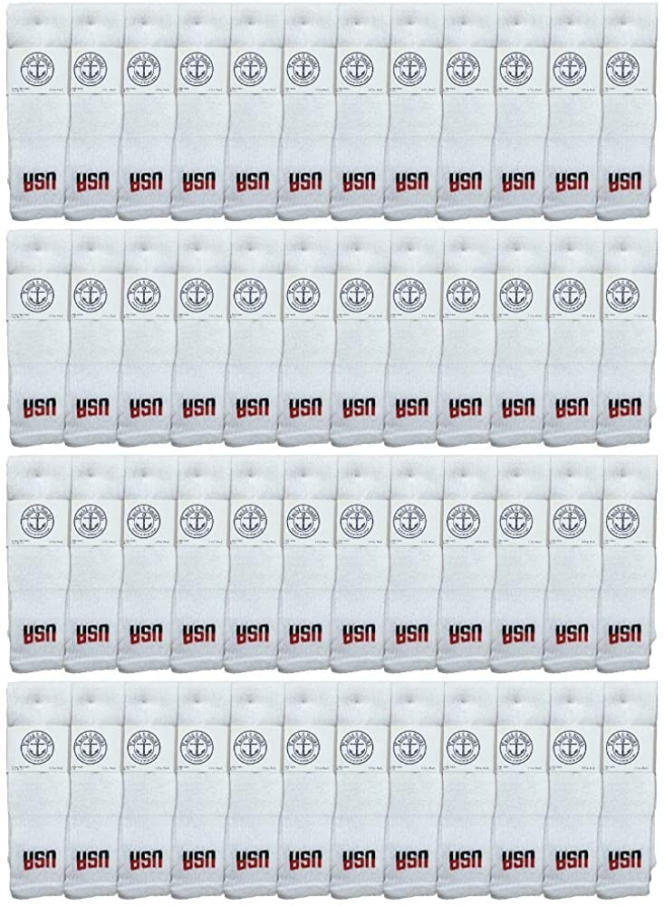 Yacht & Smith Men's Long Tube Socks, Cotton King Size 13-16, Bulk 48 ...