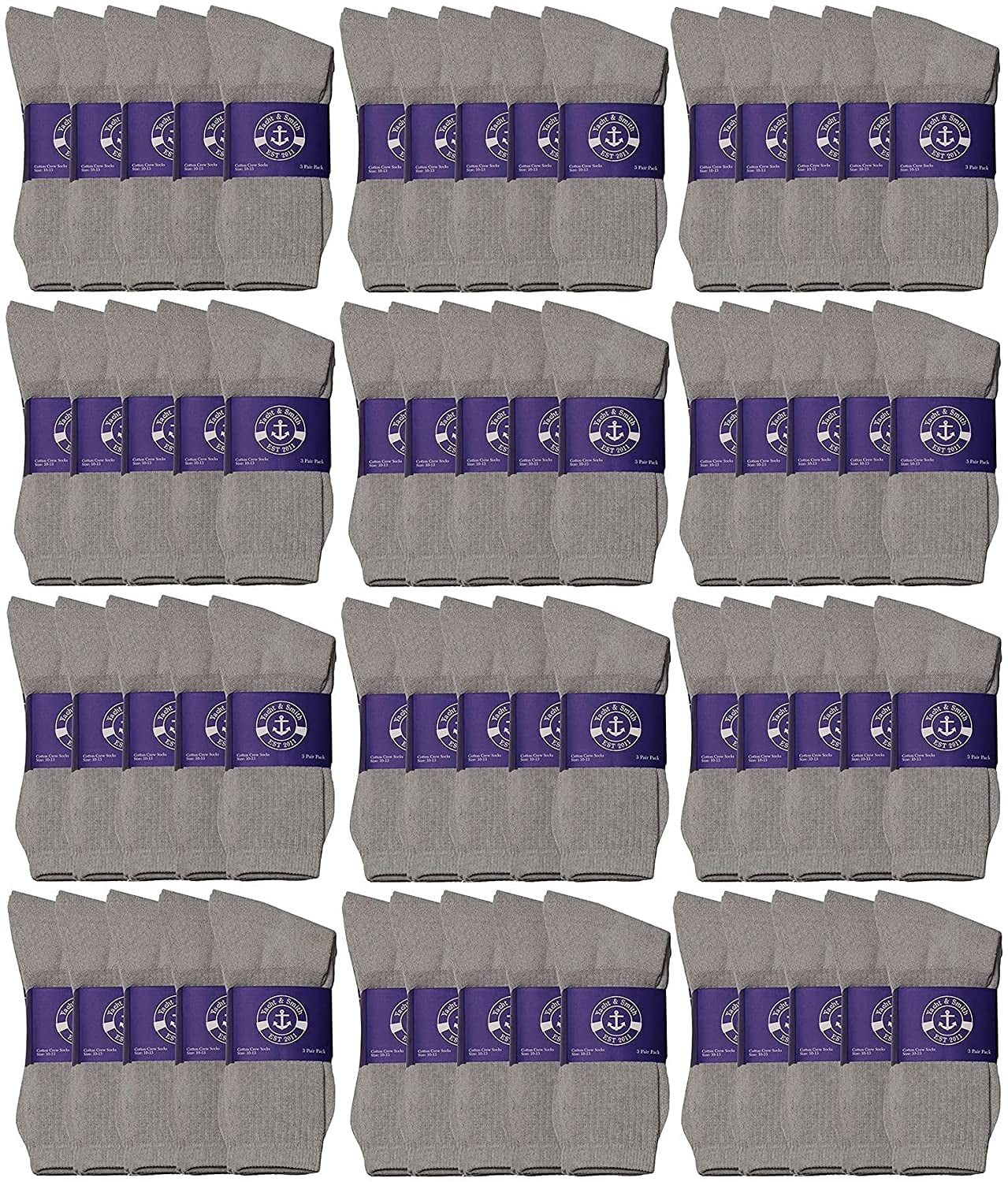 SOCKS'NBULK 60 Pairs Mens Wholesale Bulk Sports Crew, Athletic Socks ...