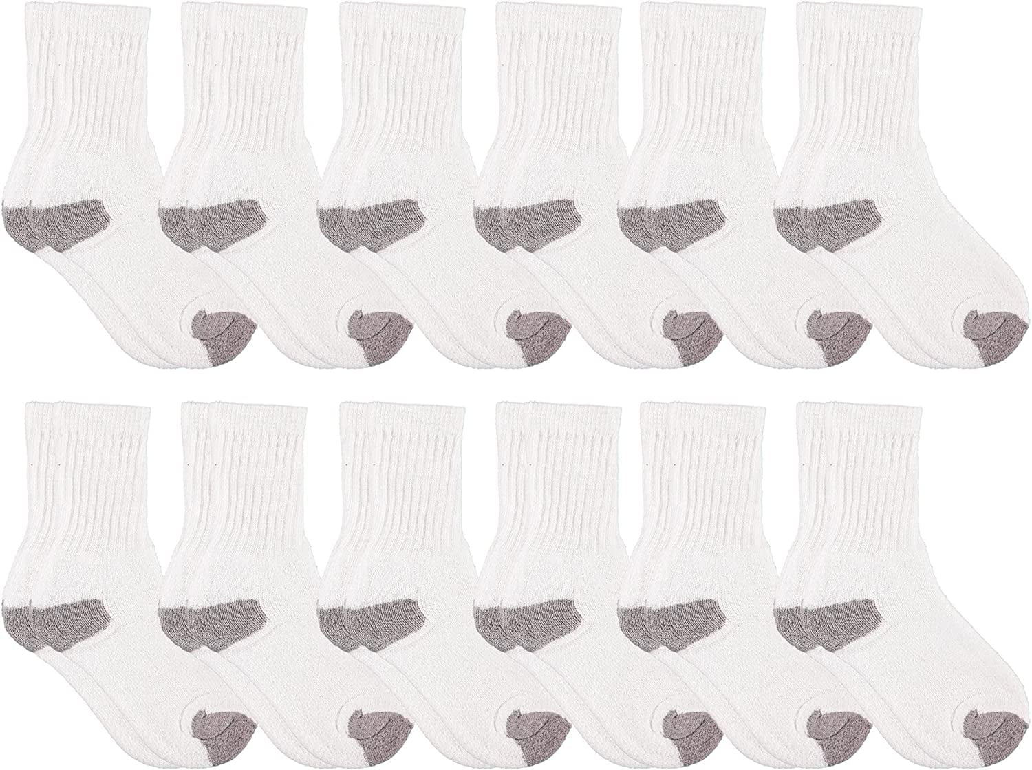 SOCKS'NBULK Big & Little Kids Lightweight Cotton Crew Socks Bulk ...
