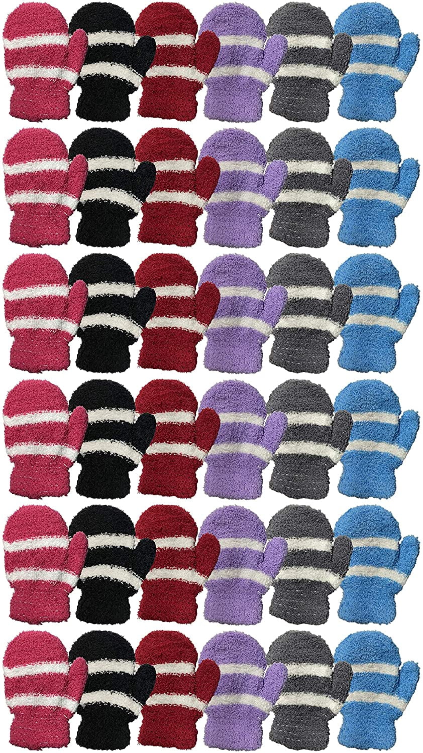 SOCKS'NBULK Kids Fuzzy Mittens, Warm Soft Mitten For Toddlers Children ...