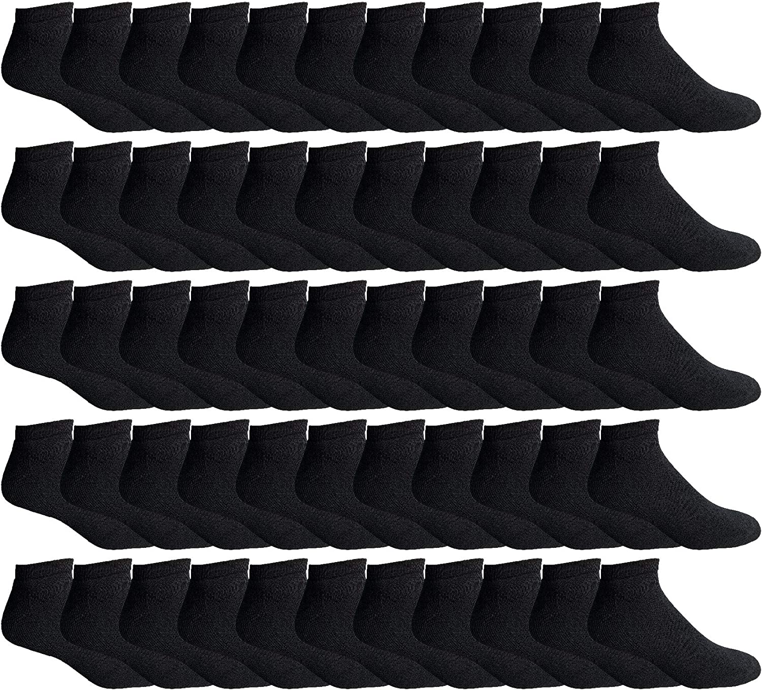 SOCKS'NBULK Mens Cotton No Show Socks, Soft Sports Socks In Bulk, King ...