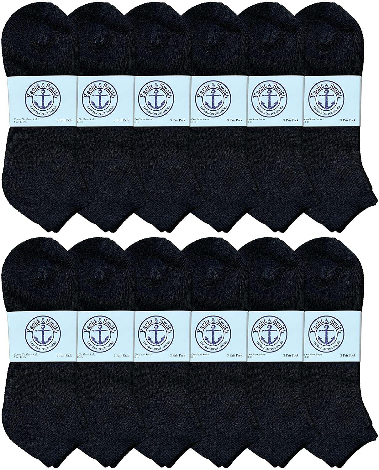 SOCKS'NBULK Mens Cotton No Show Socks, Soft Sports Socks In Bulk, King ...