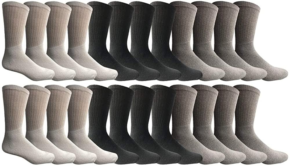 SOCKS'NBULK Mens and Womens Sports Crew Socks,Bulk Pack Athletic Sock ...