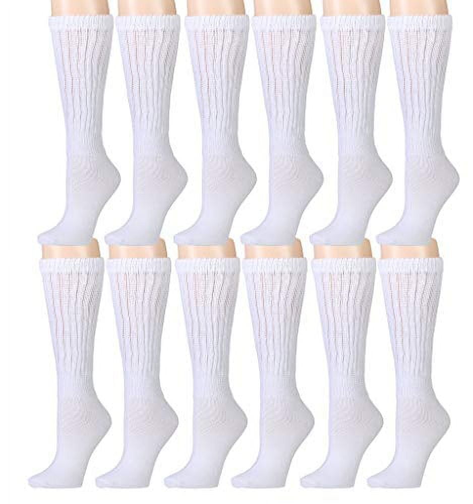 SOCKS'NBULK Slouch Socks for Women, Extra Slouch Ladies Cotton Boot ...