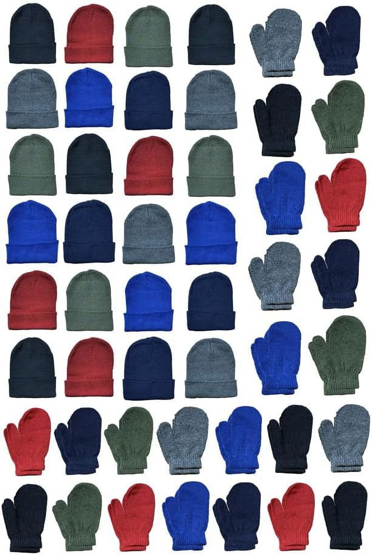 SOCKS'NBULK Wholesale Beanie & Glove Winter Bulk Kit, Kids Bulk Sets ...
