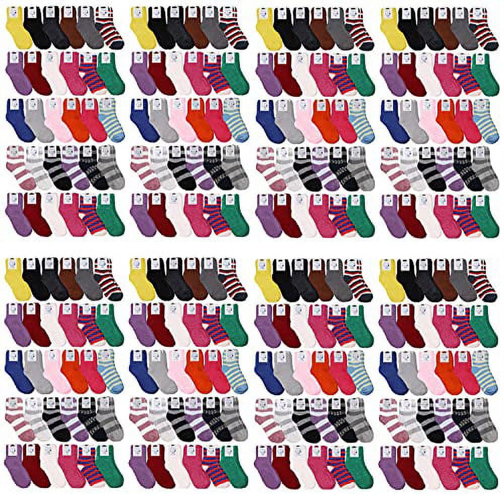 SOCKS'NBULK Womens Wholesale Bulk Warm And Cozy Fuzzy Socks, Colorful ...