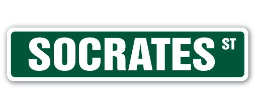SOCRATES Street Sign Childrens Name Room Sign | Indoor/Outdoor | 36 ...