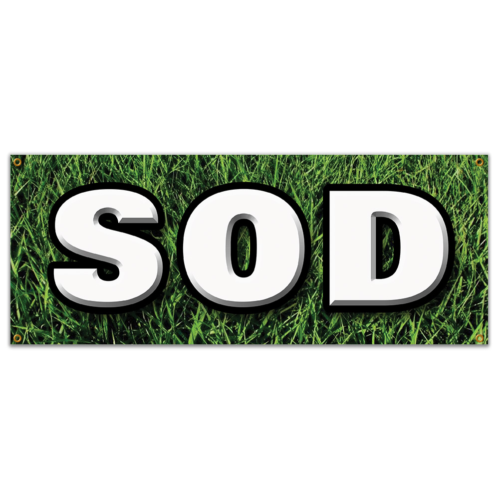 SOD BANNER SIGN landscape landscaper for sale grass seed farm grasses ...