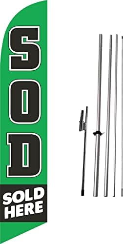 SOD Sold Here Feather Flag Eye Catching Banner Sign for Business and ...
