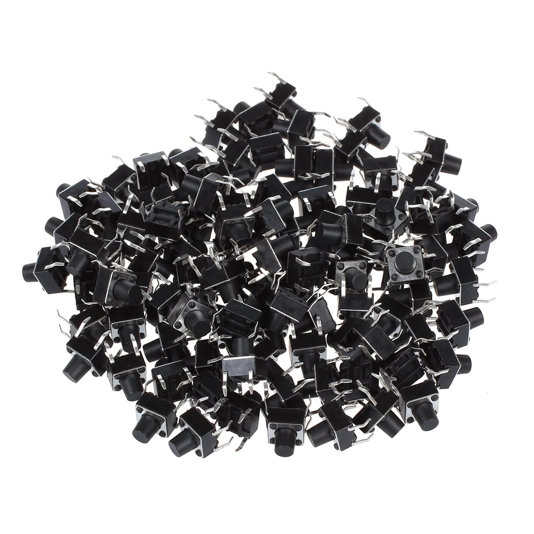 SODIAL(R) 100 Pcs 6x6x7mm Momentary Tactile Tact Push Button Switch 4 ...