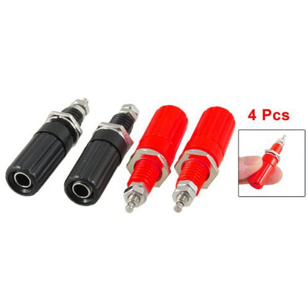 SODIAL(R) 4 Pcs Metal Body 4mm Female Banana Socket 7mm Thread Binding ...