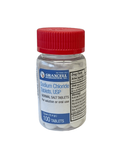 Graxcell Pharmaceuticals Sodium Chloride 1 Gram 100 Count Tablets ...