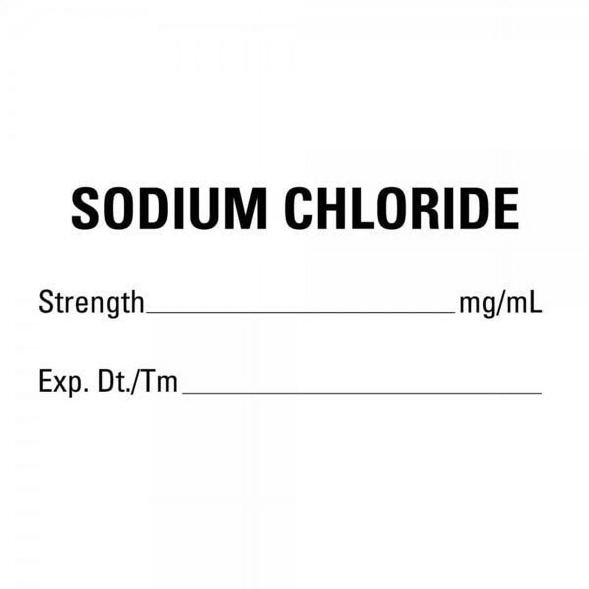 SODIUM CHLORIDE Labels 2"x1" - Walmart.com