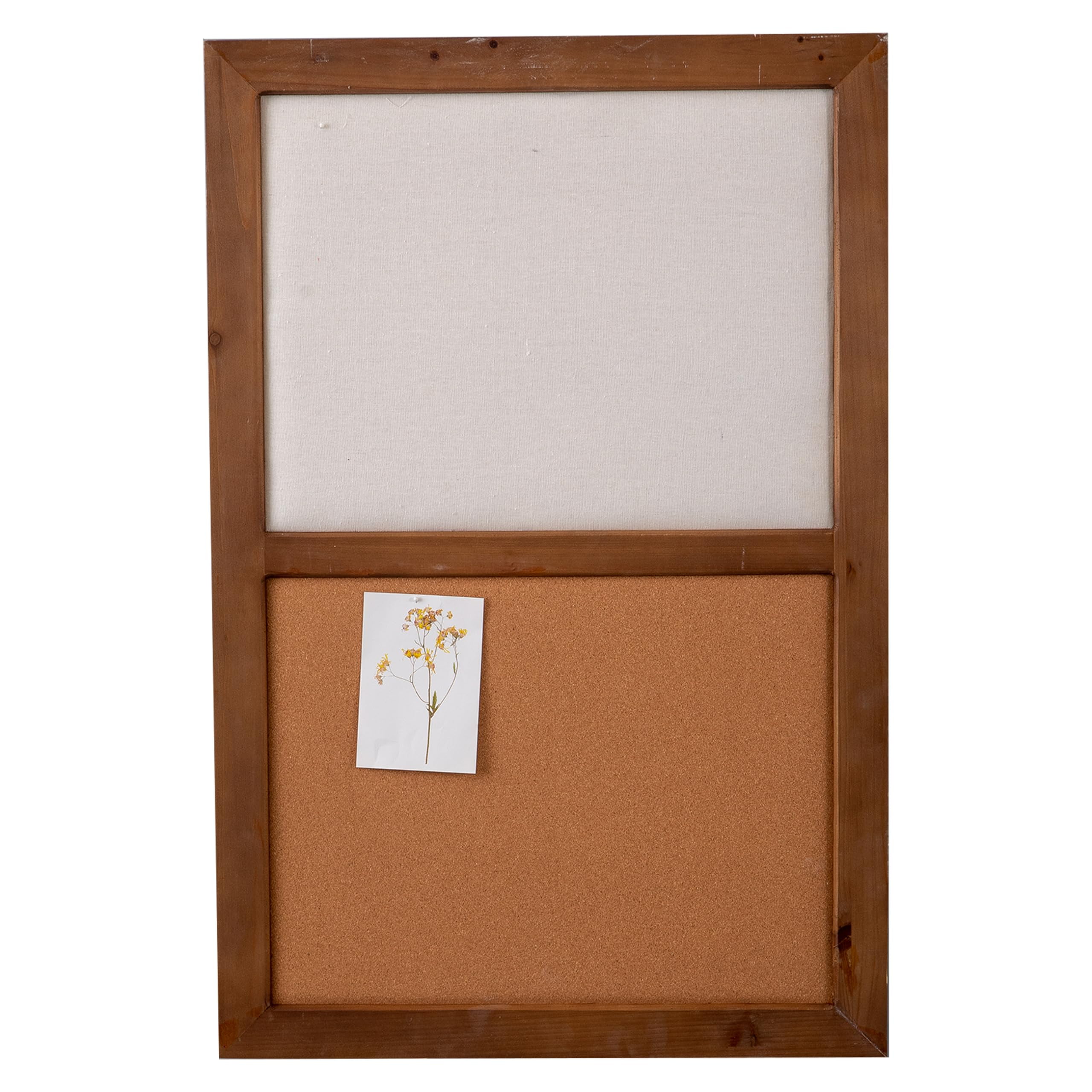 SOFE Large Cork Board Linen Pin Board Combo, Wood Framed Bulletin Board ...
