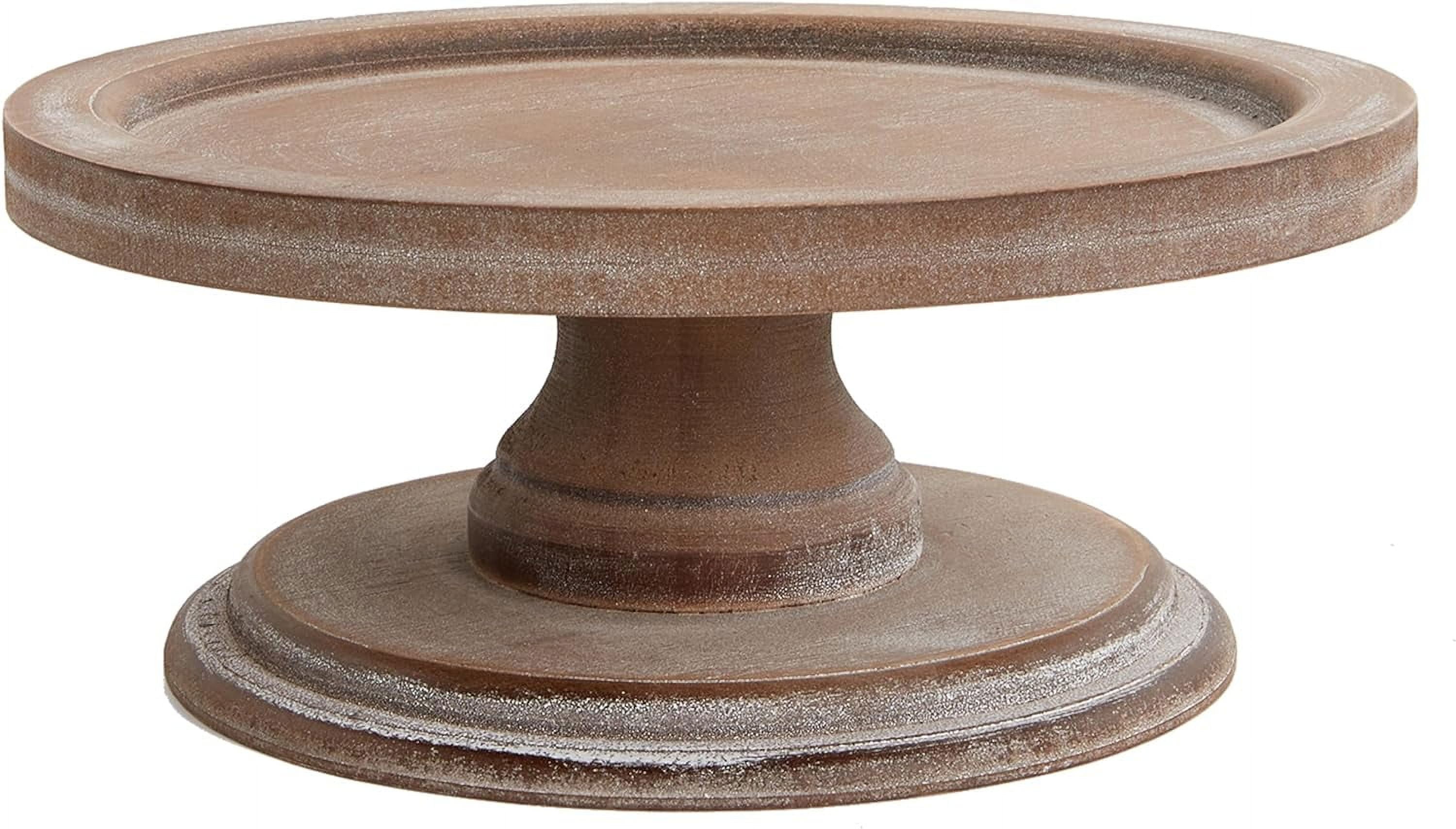 SOFE Round Wood Cake Stands Farmhouse Risers for Display Decorative ...