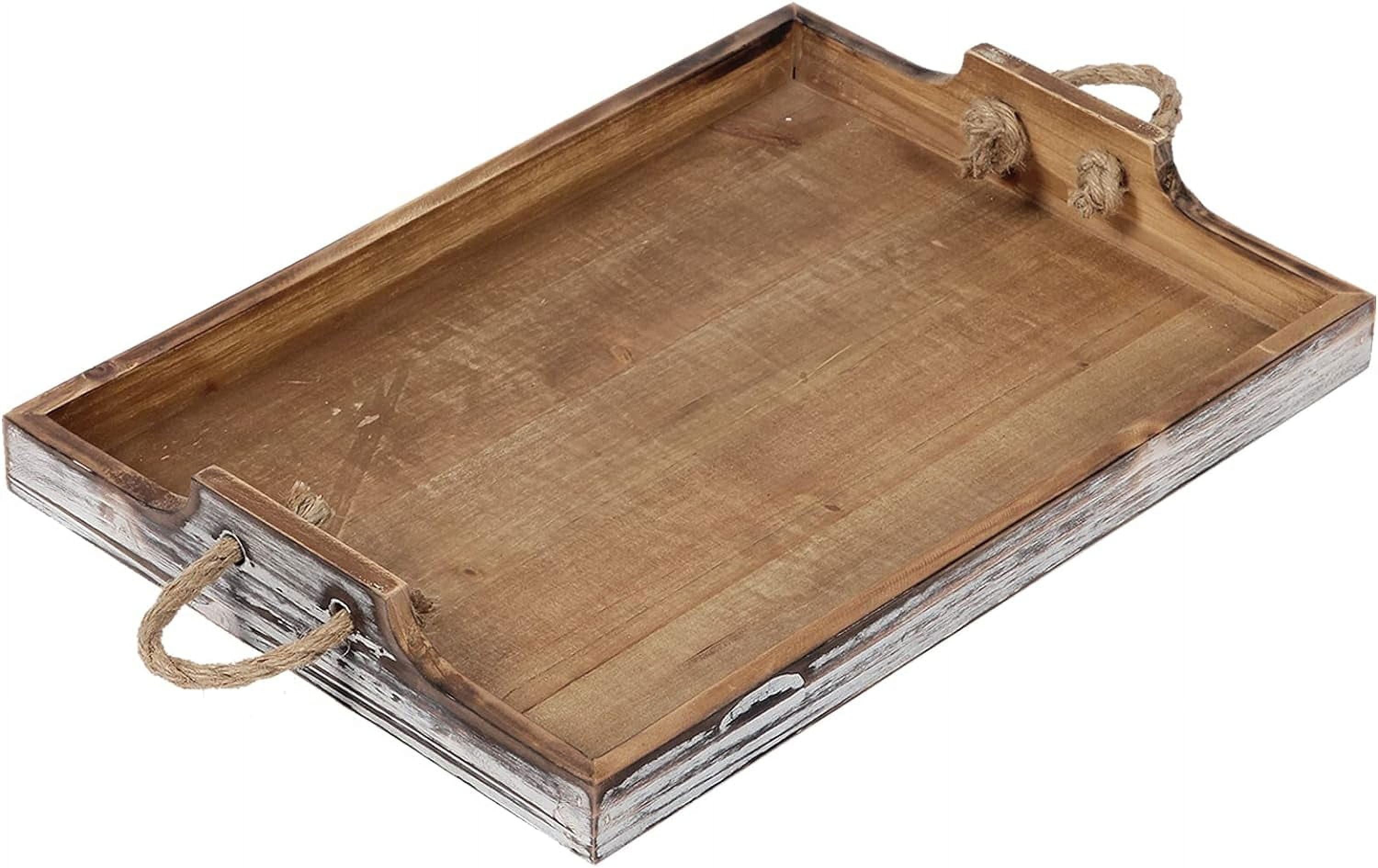 Customer reviews for SOFE Rustic Wood Trays for Coffee Table with Hemp ...