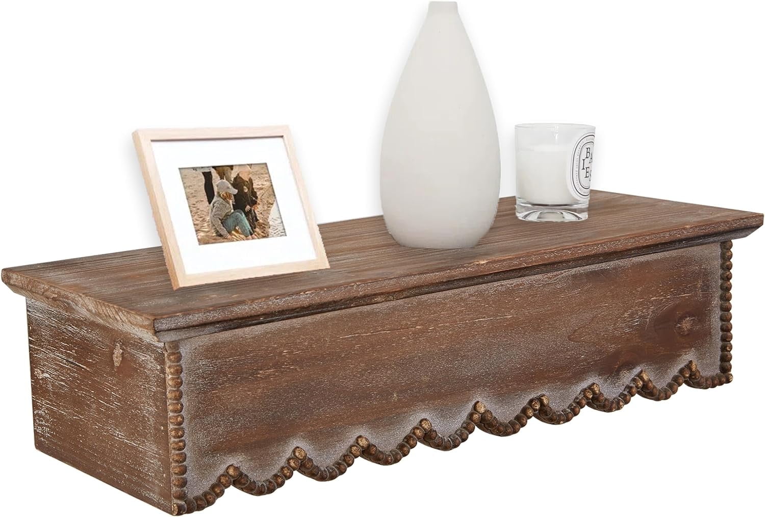 SOFE Wood Scalloped Decorative Floating Shelves, Farmhouse Bedroom ...