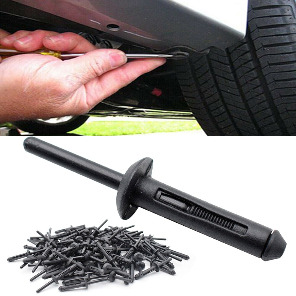 SOFEIYA 100pcs Car Parts Plastic Flare Rivets Push Pin Clips Fender ...